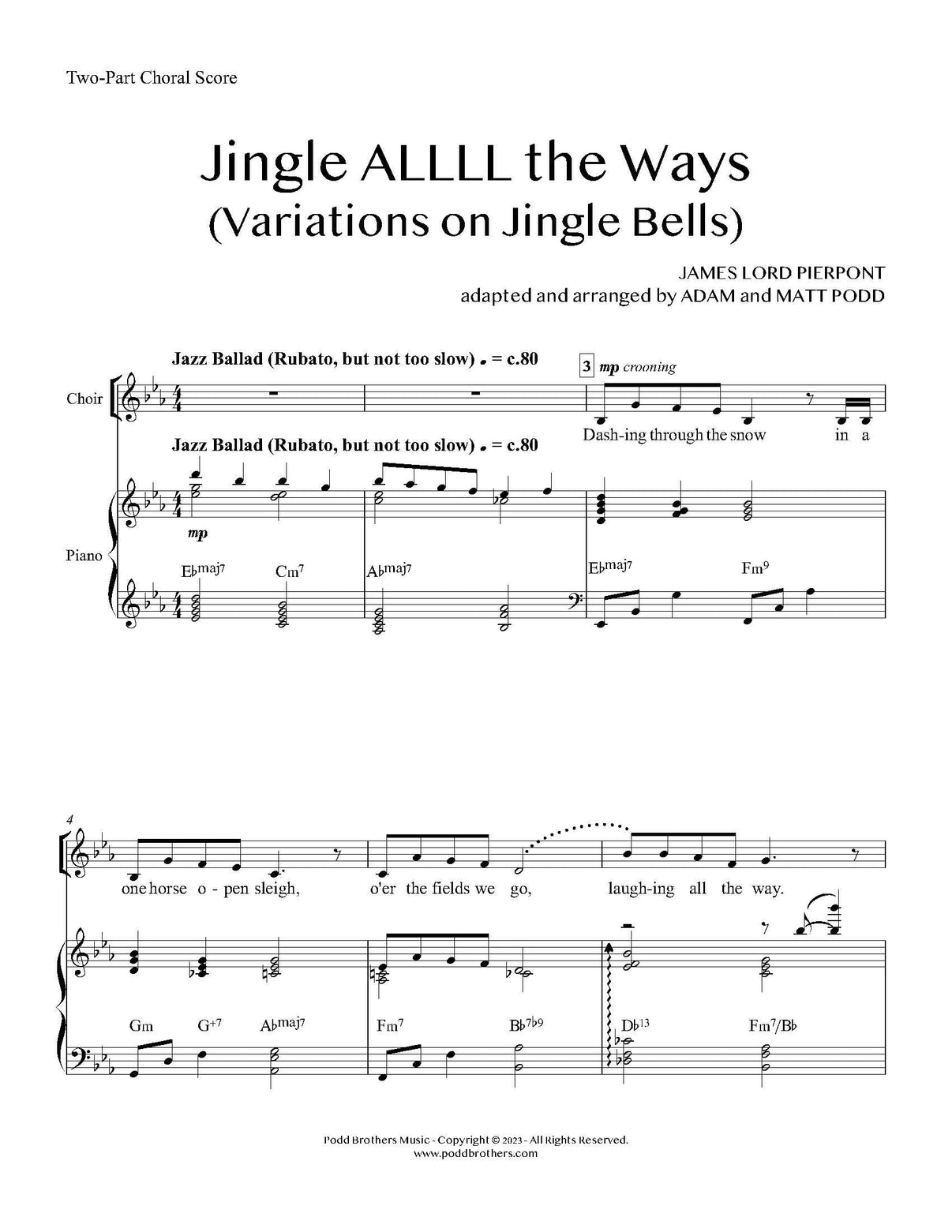 Jingle ALLLL the Ways – Podd Brothers Music